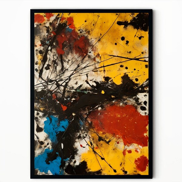 Jackson Pollock, Abstract Wall Art, Digital Download, Brush Strokes ...