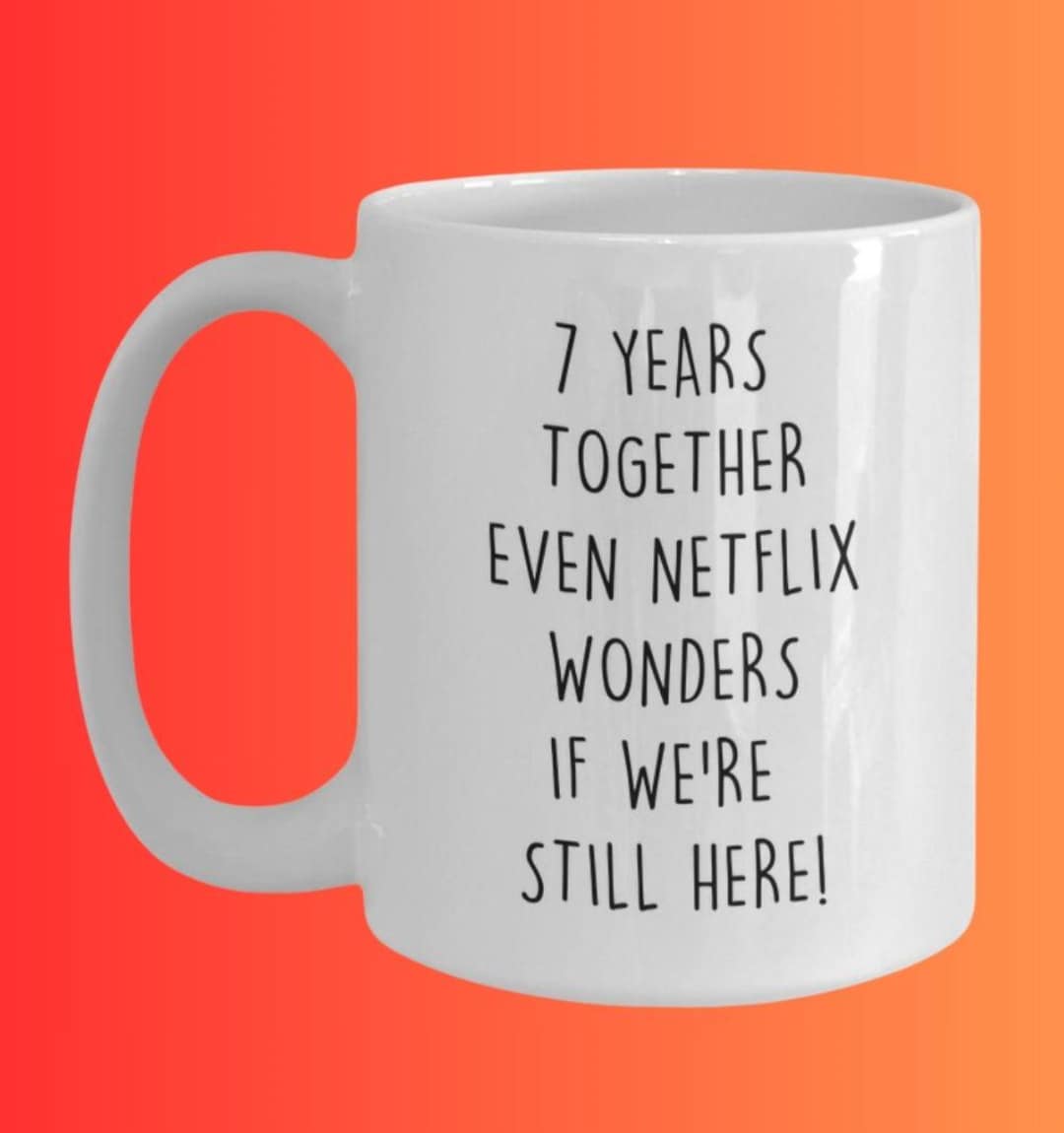 7th Anniversary Mug, 7th Wedding Gift for Her, 7 Year Anniversary, 7 ...