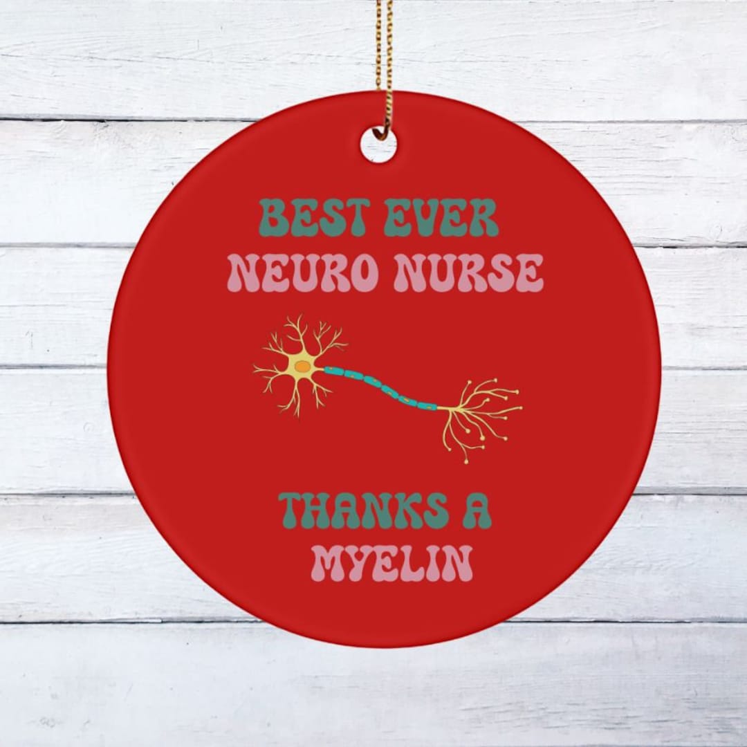 Neuro Nurse Ornament: Appreciation Gift, Thanks A Myelin - Etsy