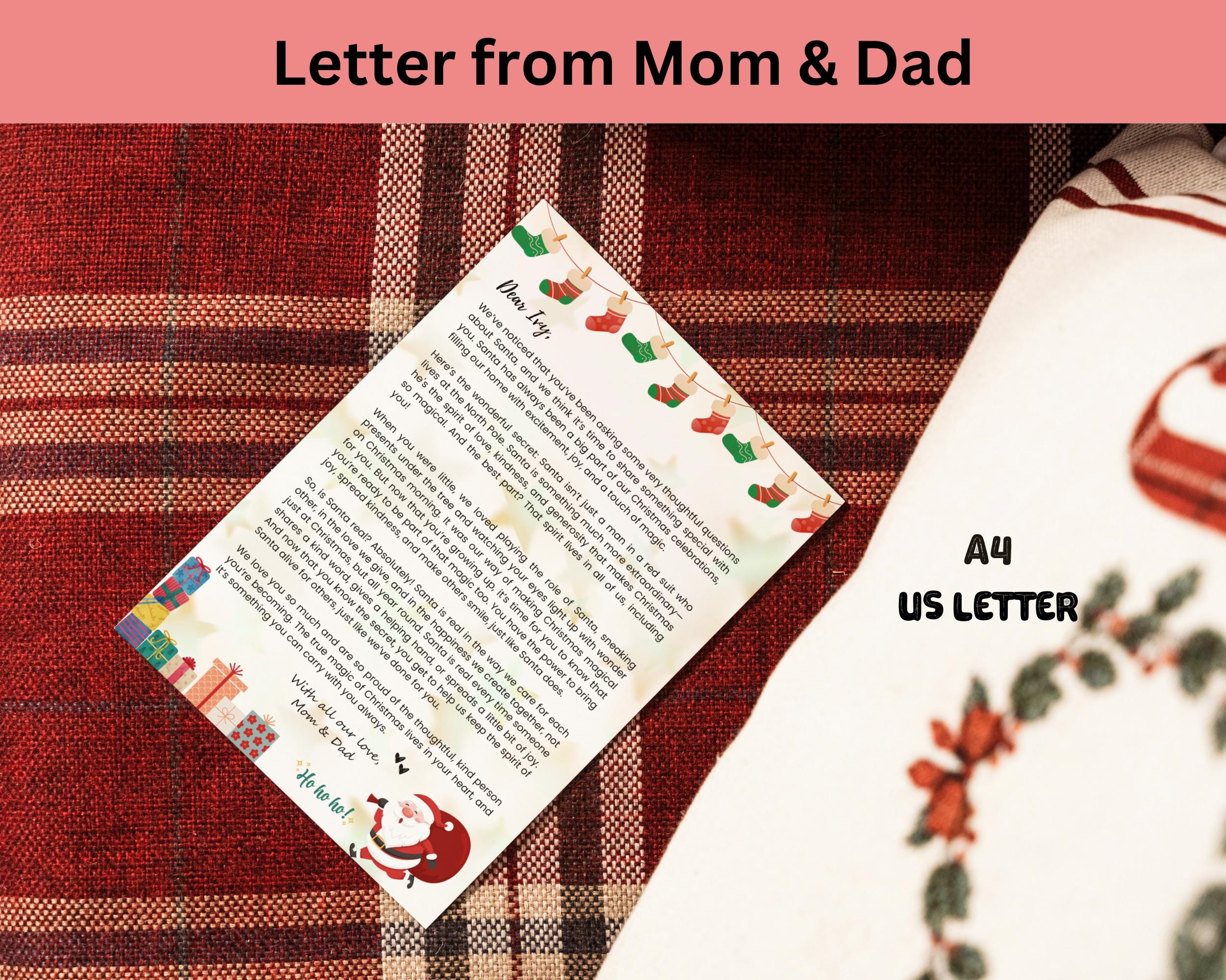 Editable 'is Santa Real' Letter: Christmas Explanation for Child (PDF ...