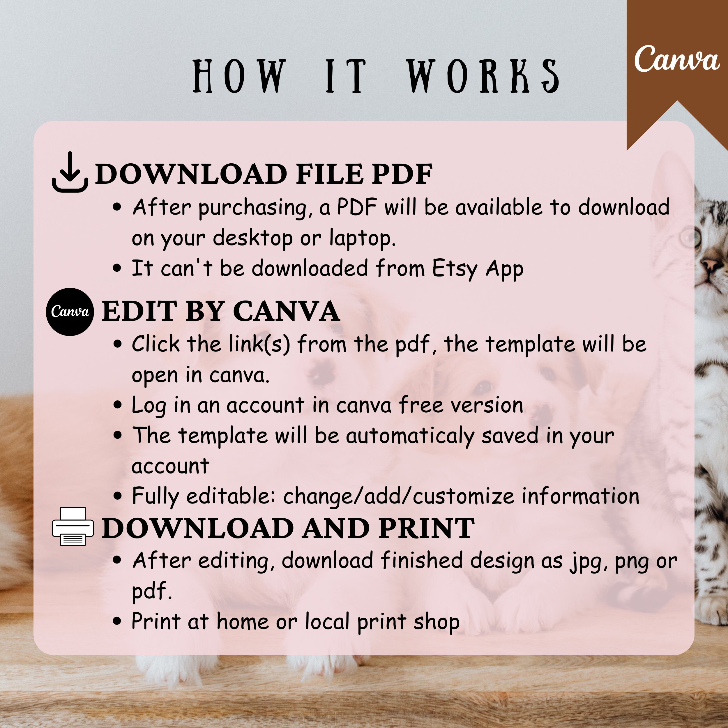 Puppy Bill of Sale Template, Dog Breeder Contract (editable PDF) - Etsy