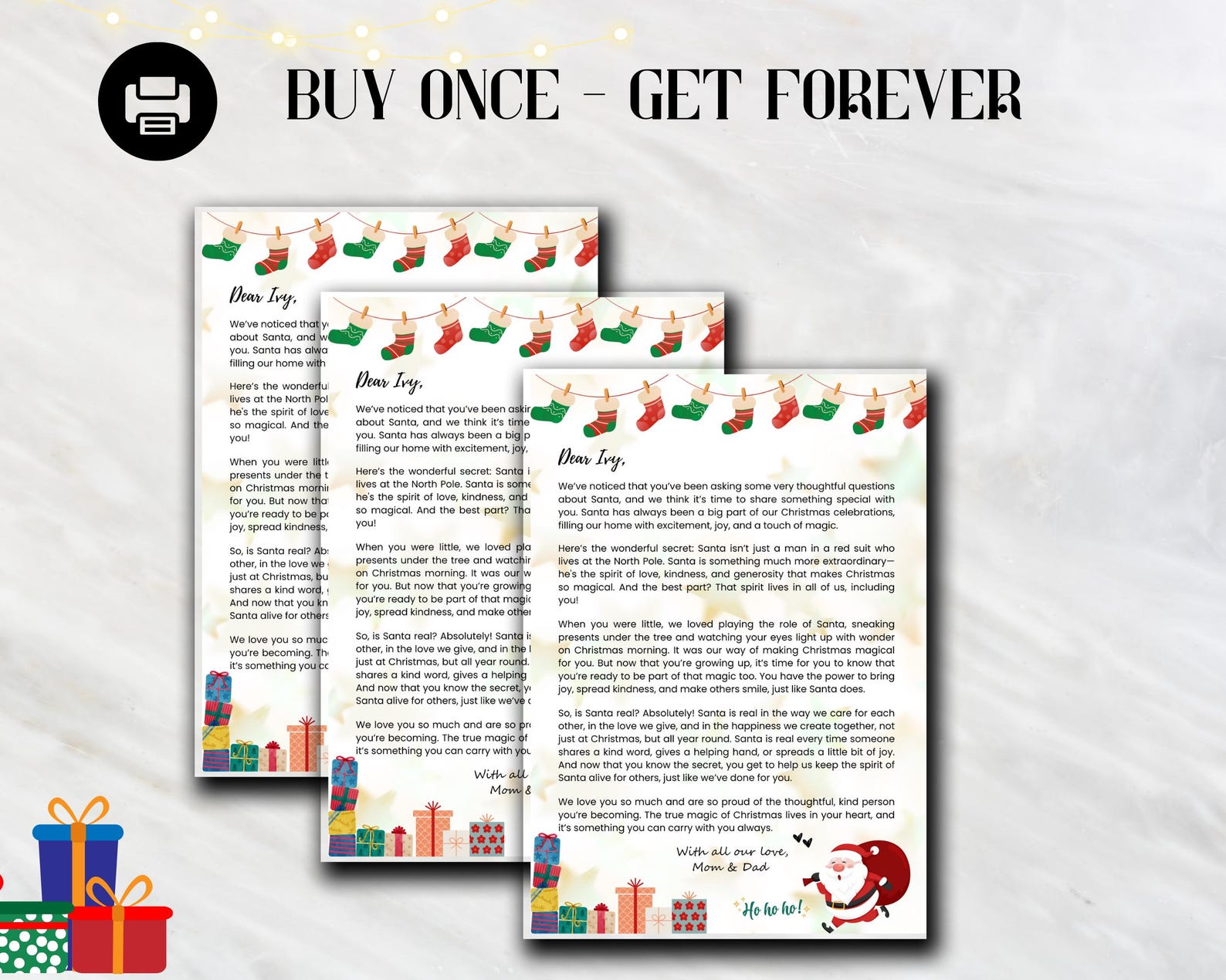 Editable 'is Santa Real' Letter: Christmas Explanation for Child (PDF ...