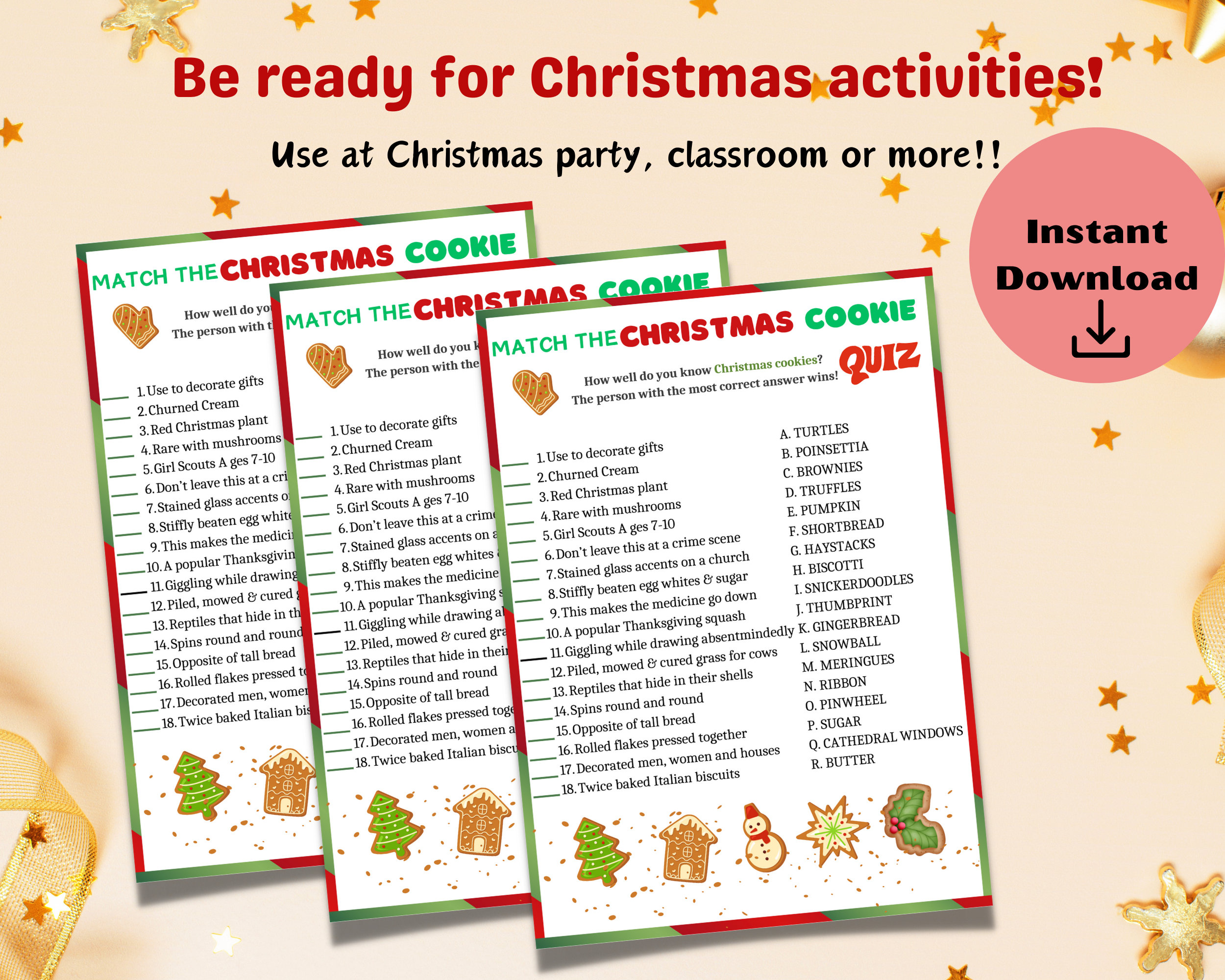 Christmas Cookie Game, Xmas Cookie Game, Christmas Family Game ...