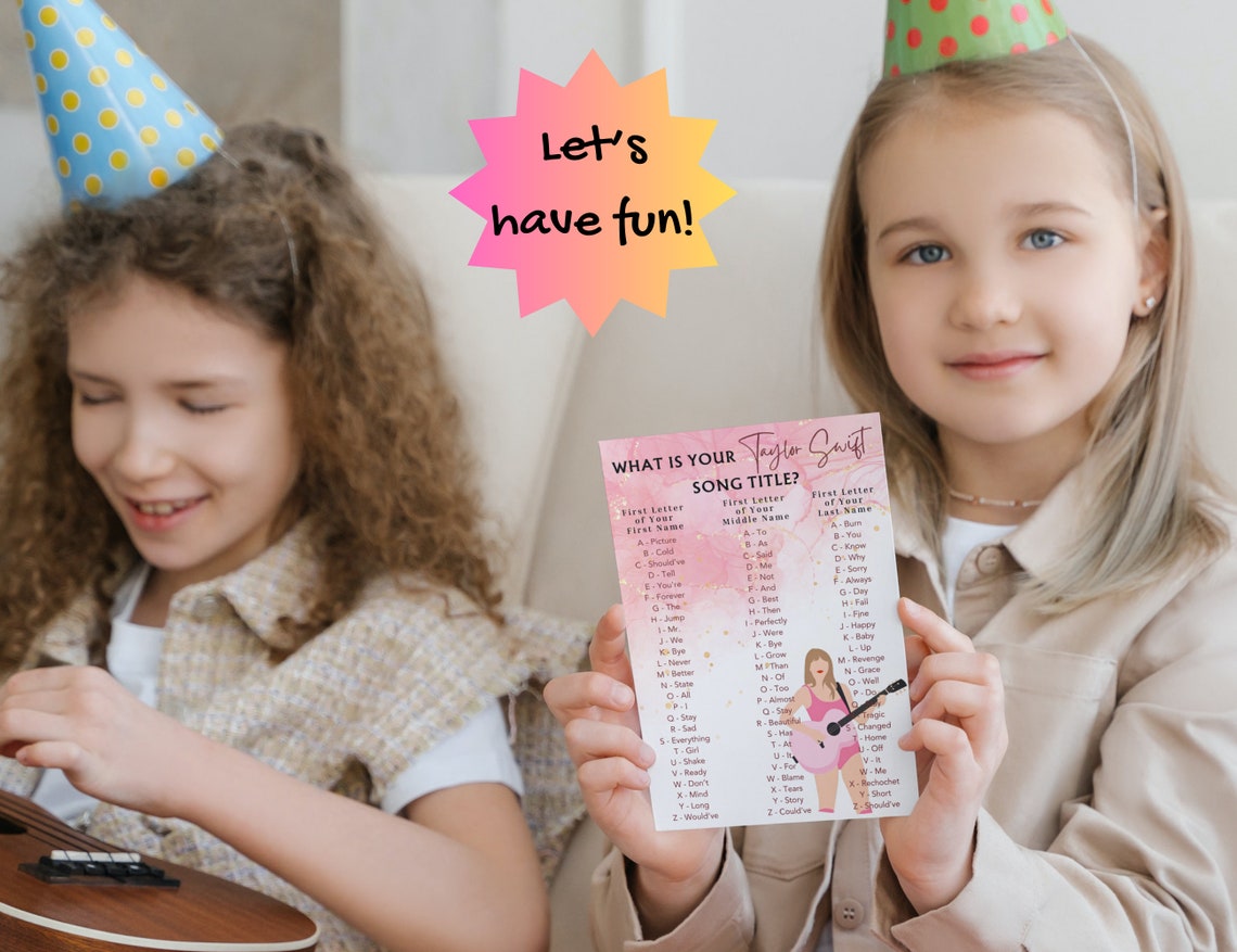 Swiftie Name Game Poster: Taylor Party, Teen/bridal Shower (PDF) - Etsy