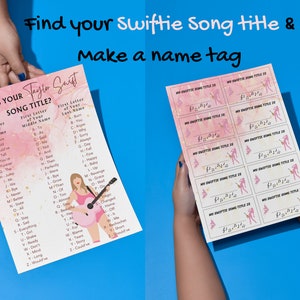 Swiftie Name Game Poster: Taylor Party, Teen/bridal Shower (PDF) - Etsy