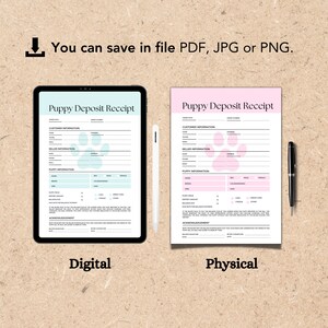 Fillable Puppy Deposit Form, Puppy Sales Agreement, Puppy Bill of Sale ...