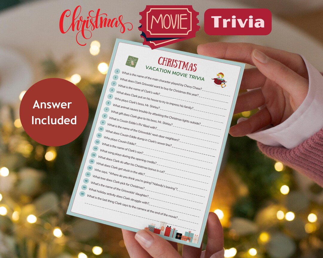 Christmas Vacation Movie Trivia Game: Griswold Family Party (printable ...