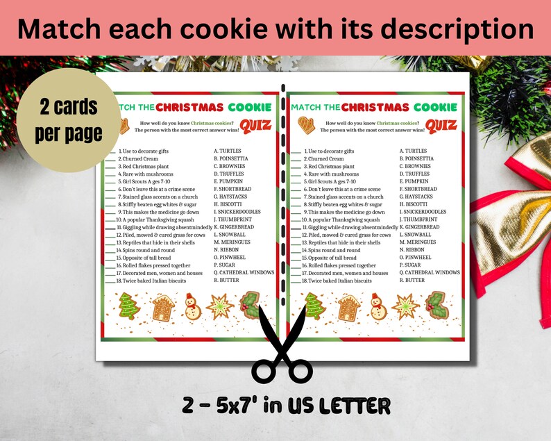 Christmas Cookie Game, Xmas Cookie Game, Christmas Family Game ...