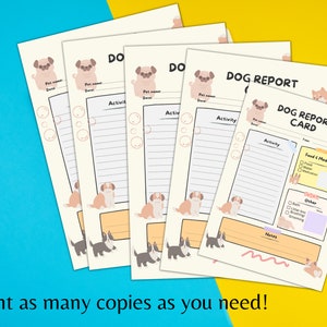 Editable Dog Report Card Template: Pet Sitter Form (canva, US Letter ...