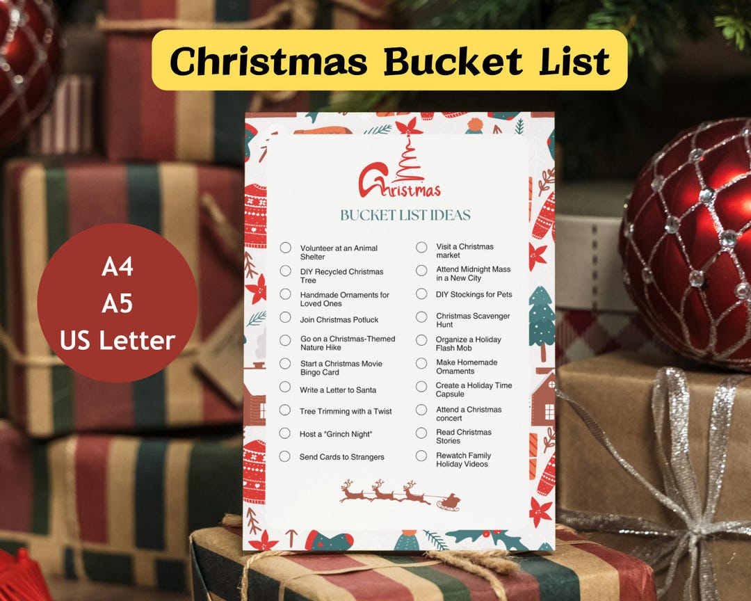 Editable Christmas Bucket List Christmas Journal Page Planner to Do ...