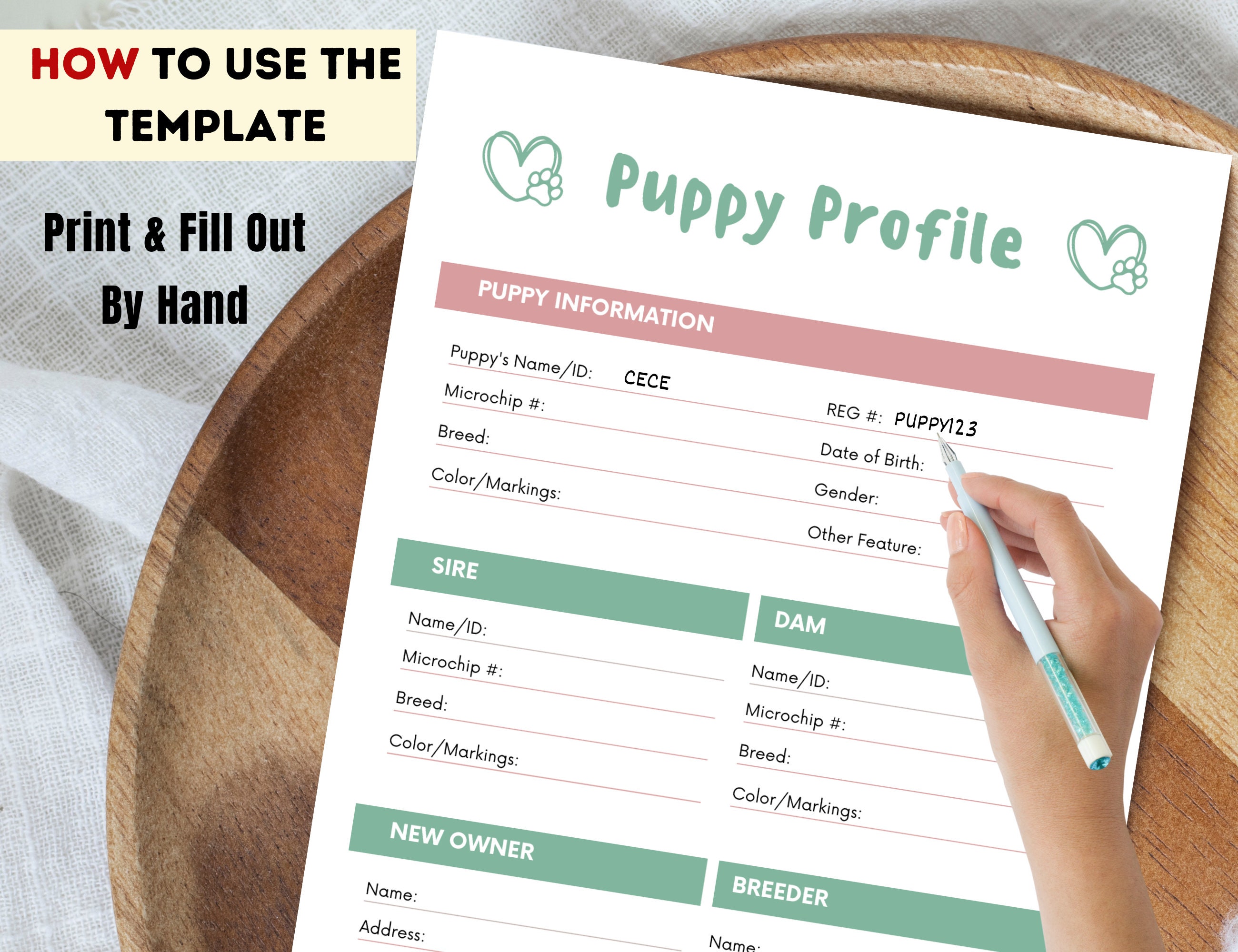 Editable Breeder Puppy Pack, Dog Breeder Records, Dog Breeder Forms ...