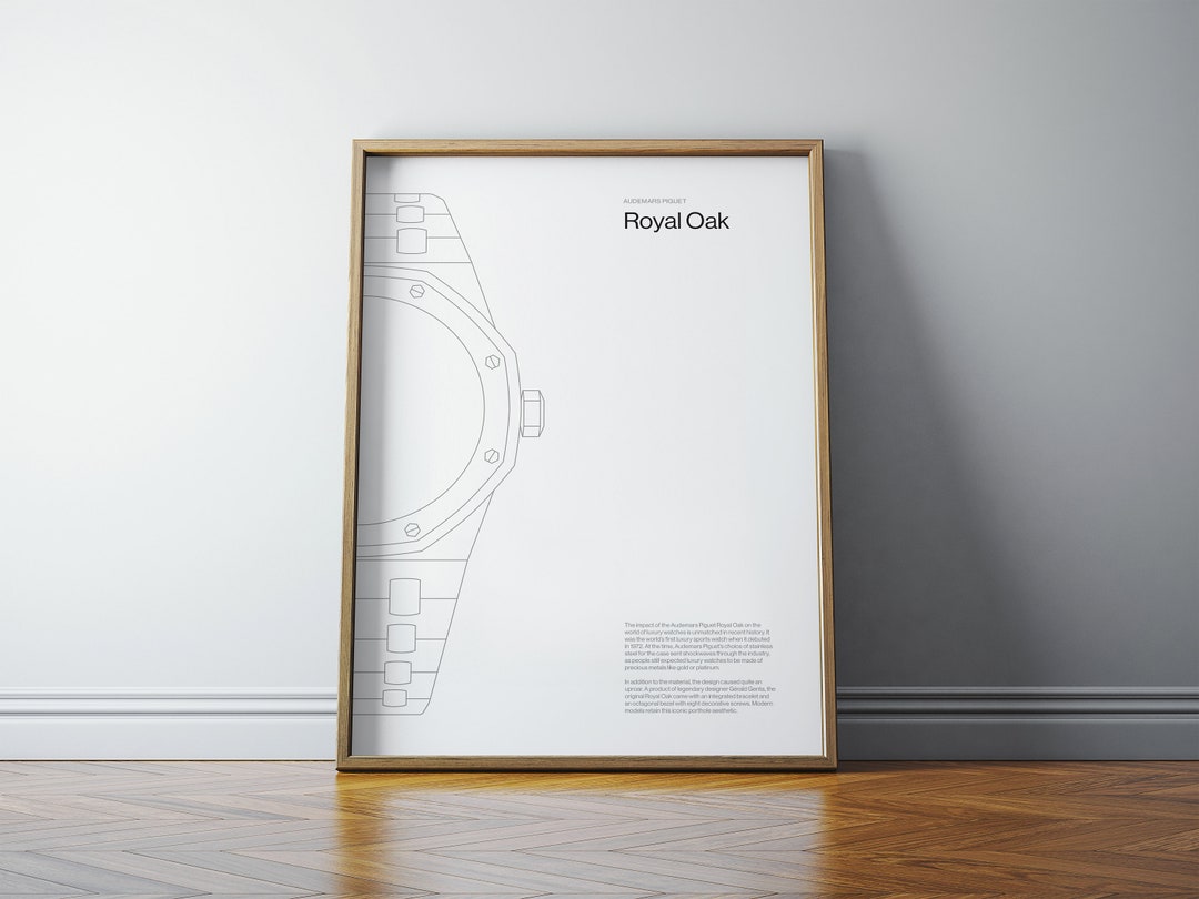 Iconic Watch Case Poster - Audemars Piguet Royal Oak, Minimalist Watch ...