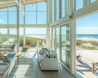 Zoom Virtual Backgrounds | Bright Coastal Sunroom Virtual Meeting ...