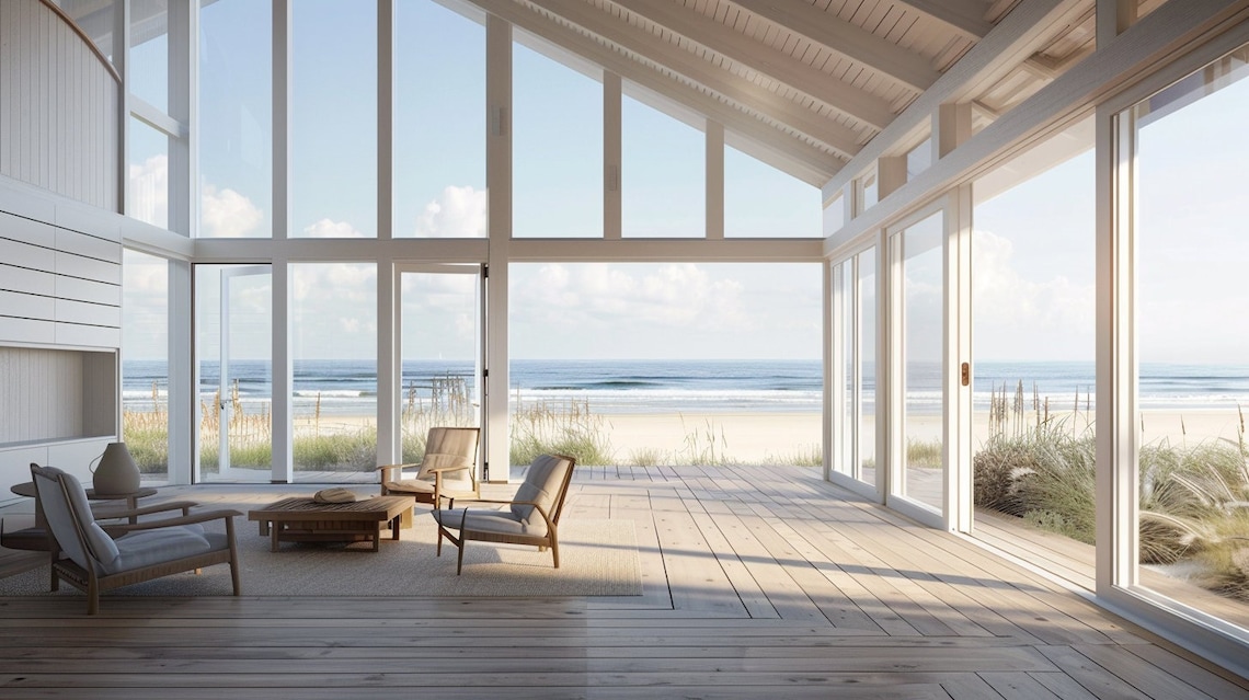 Zoom Backgrounds - Stunning Coastal Beach House Virtual Meeting ...