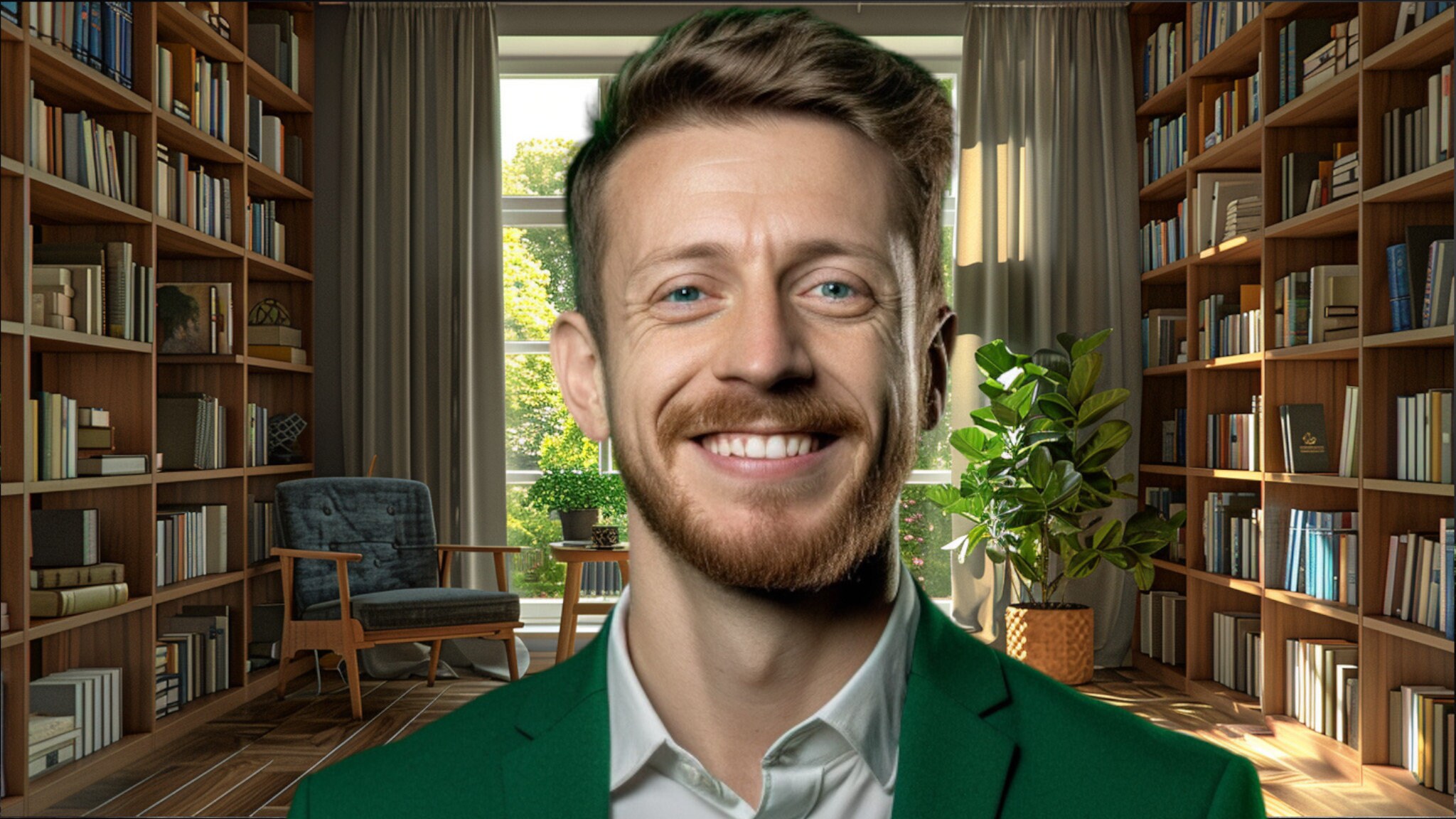 Zoom Virtual Backgrounds | Backdrop | Cozy Sunlit Library Virtual ...