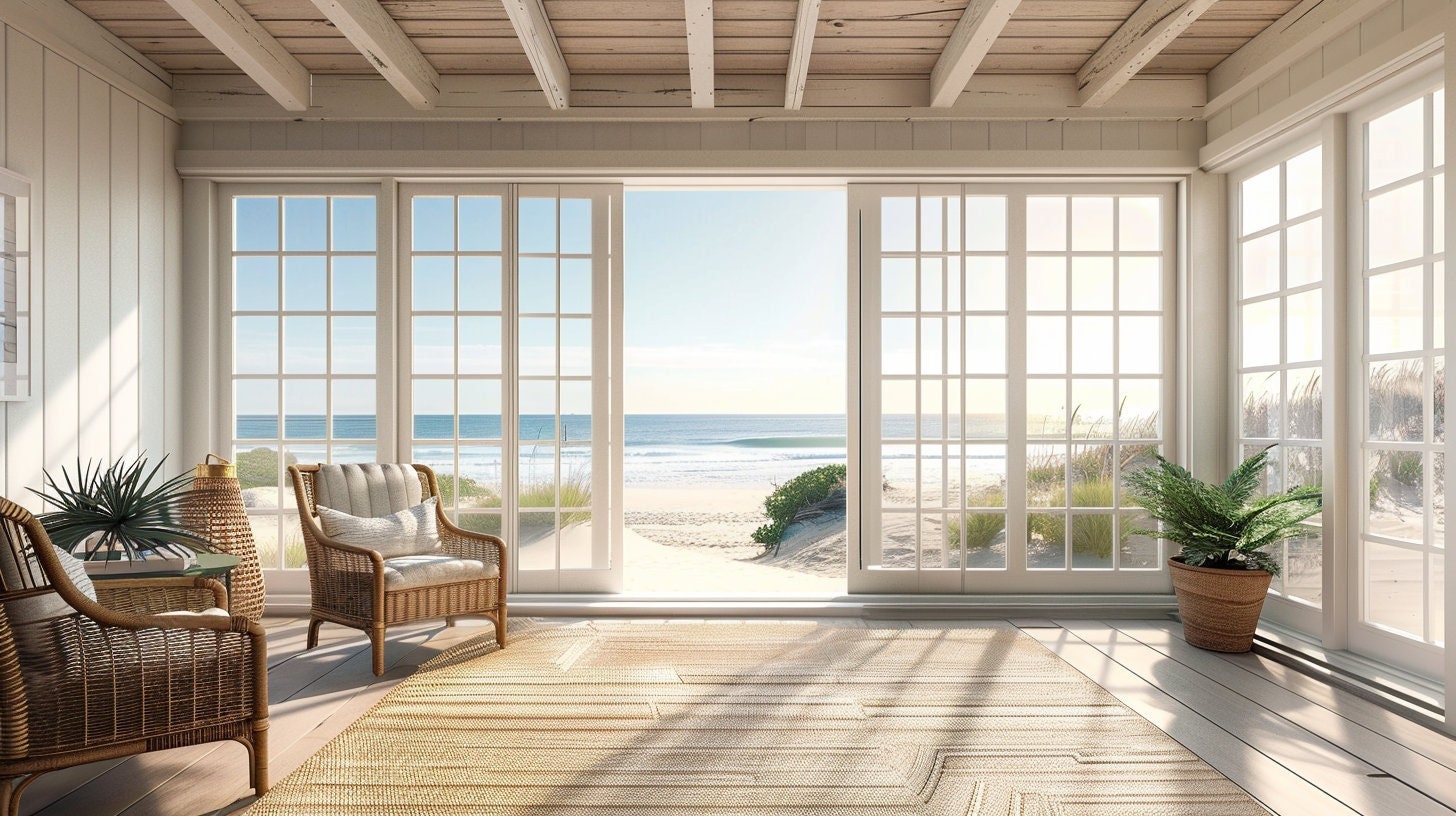 Zoom Virtual Backgrounds | Bright Coastal Sunroom Virtual Meeting ...