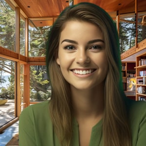 Zoom Virtual Backgrounds | Backdrop | Cozy Cabin Library Virtual ...