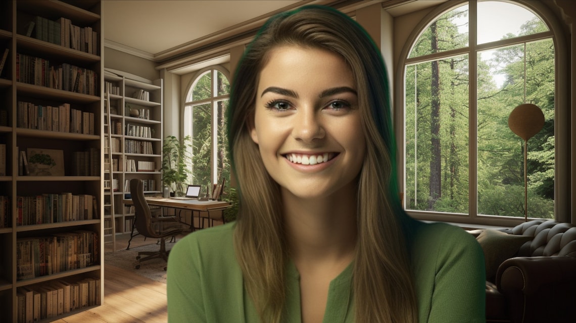 Zoom Virtual Backgrounds | Serene Home Office Virtual Meeting ...