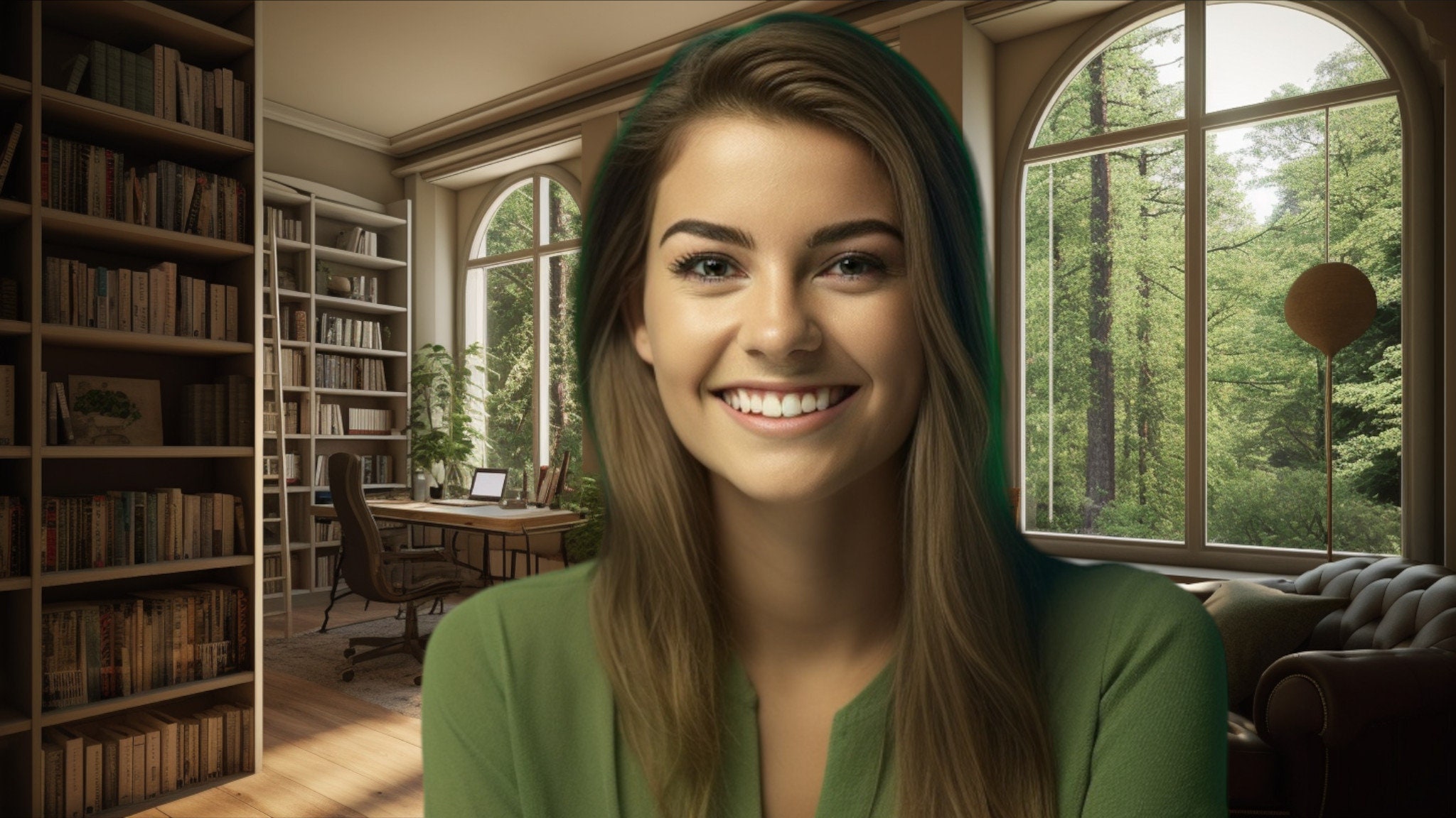 Zoom Virtual Backgrounds | Serene Home Office Virtual Meeting ...