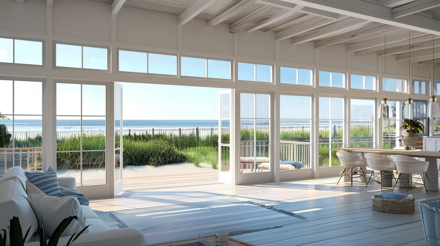 Zoom Virtual Backgrounds | Serene Beach House Interior Virtual Meeting ...