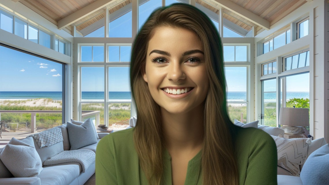 Beachfront Living Room Zoom Background: Coastal View (digital Download ...