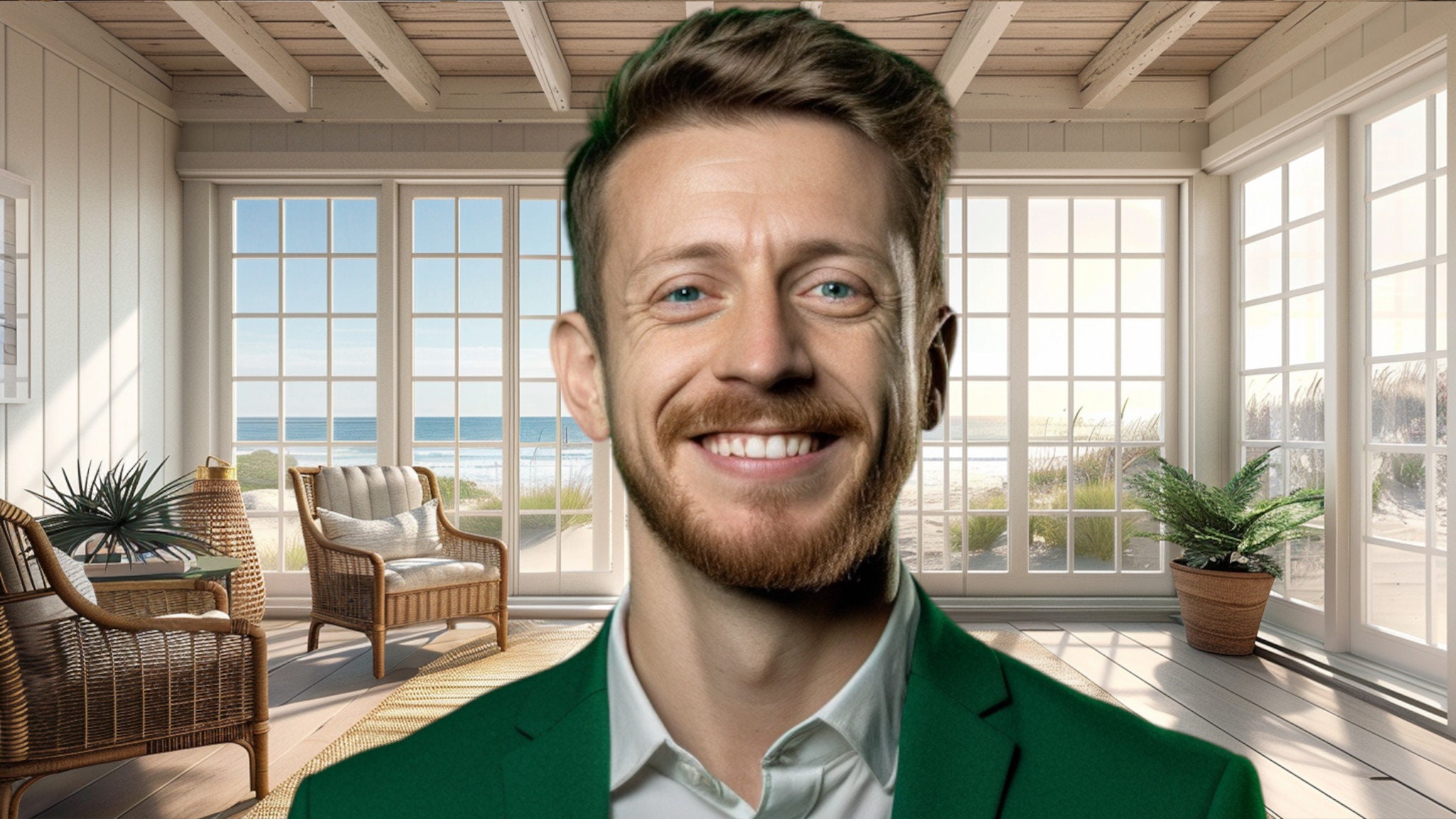 Zoom Virtual Backgrounds | Bright Coastal Sunroom Virtual Meeting ...