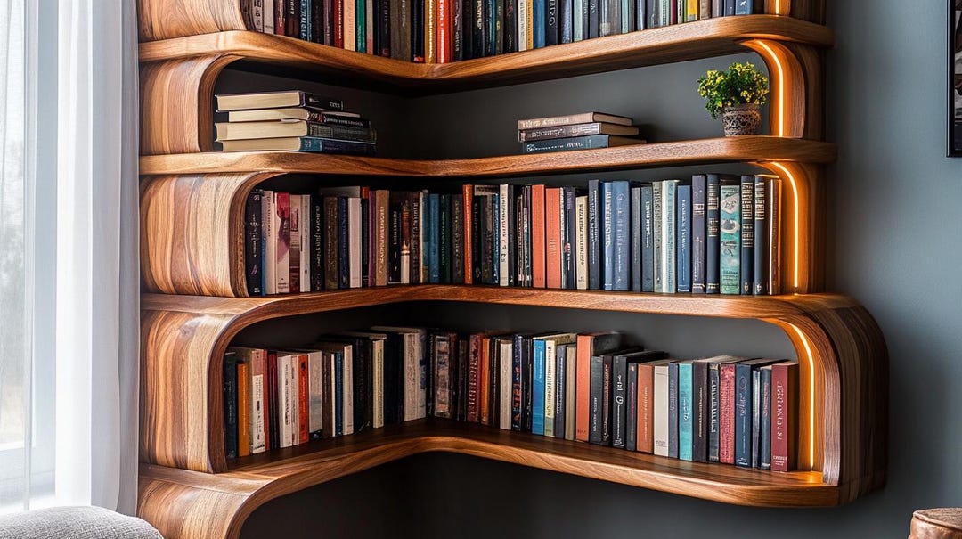 Modern Home Office Wall Shelving Zoom Background | Professional Virtual ...