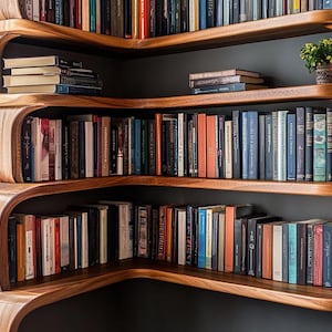 Modern Home Office Wall Shelving Zoom Background | Professional Virtual ...