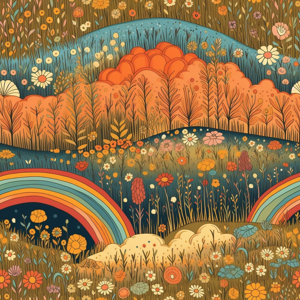Rainbow Meadow - Etsy