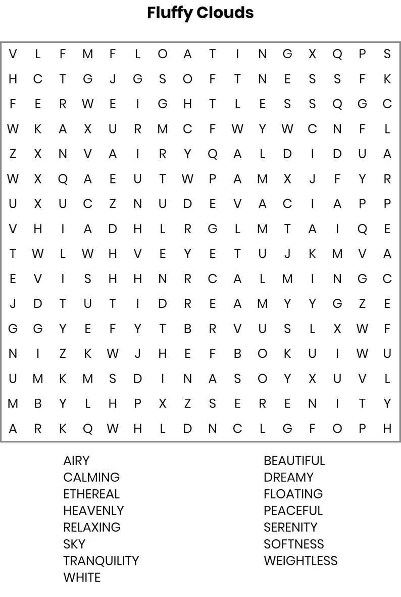 Happiness Word Search - Etsy