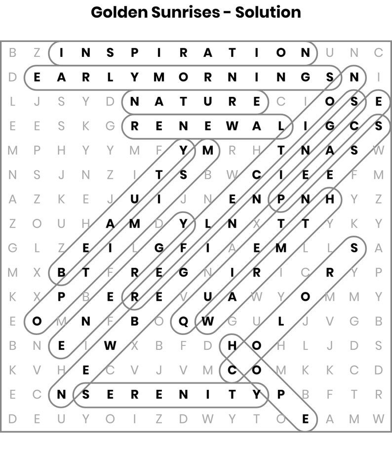 Happiness Word Search - Etsy