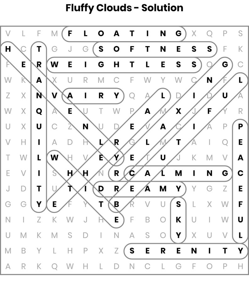 Happiness Word Search - Etsy