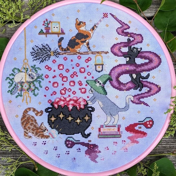 Kitten Cross Stitch - Etsy