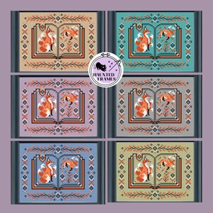 Book of Fox Tales Cross Stitch Pattern, Kitsune Cross Stitch, Books ...