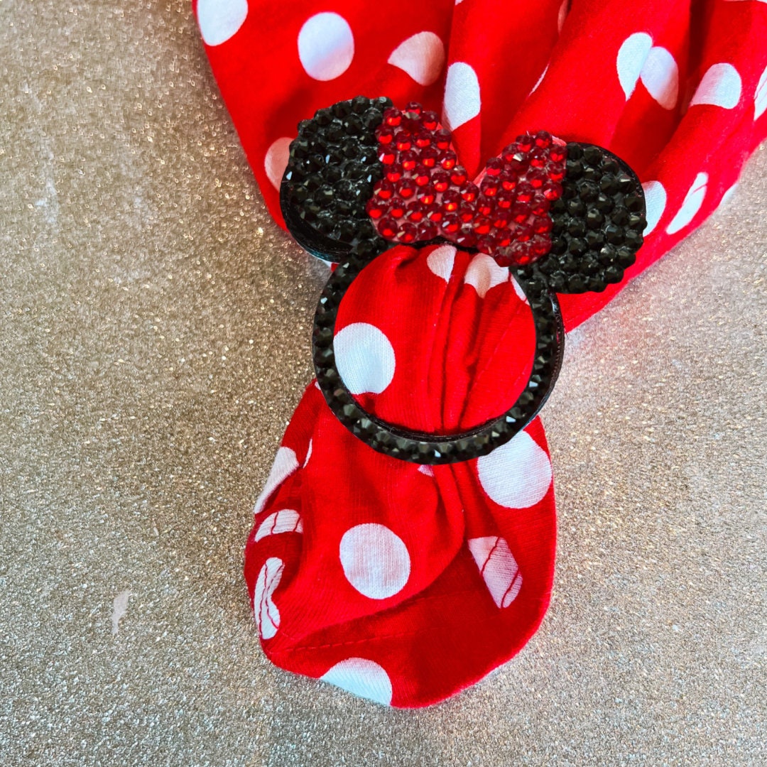Rhinestone Mouse Bow Ear Shirt Slide, Mouse Ear Shirt Slide With Bow ...