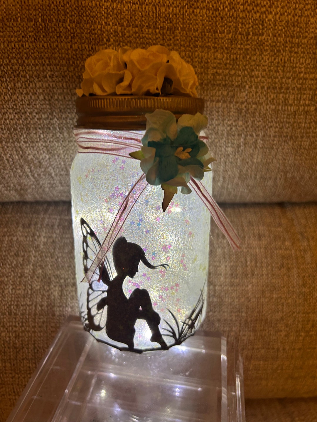 Beautiful Magical Fairy Light up Jar Mason Night Light Lantern - Etsy
