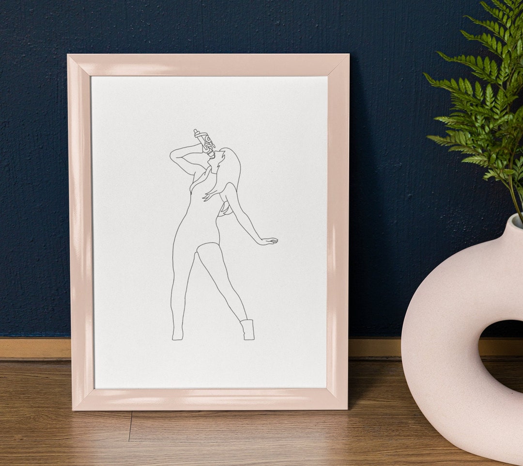 Reputation Taylor Swift Print, Taylor Swift Line Art Digital Print ...