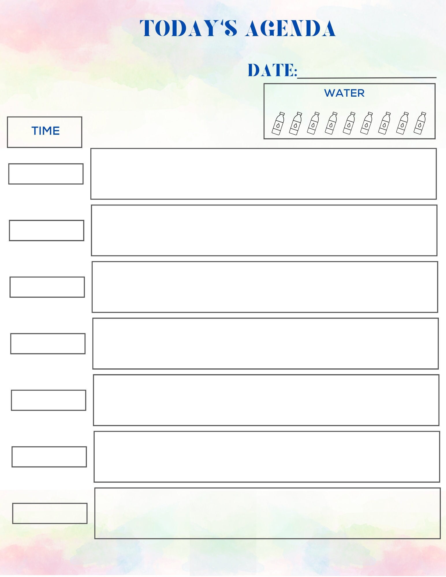 Daily Agenda / Daily Schedule /today's Agenda / Today's \schedule - Etsy
