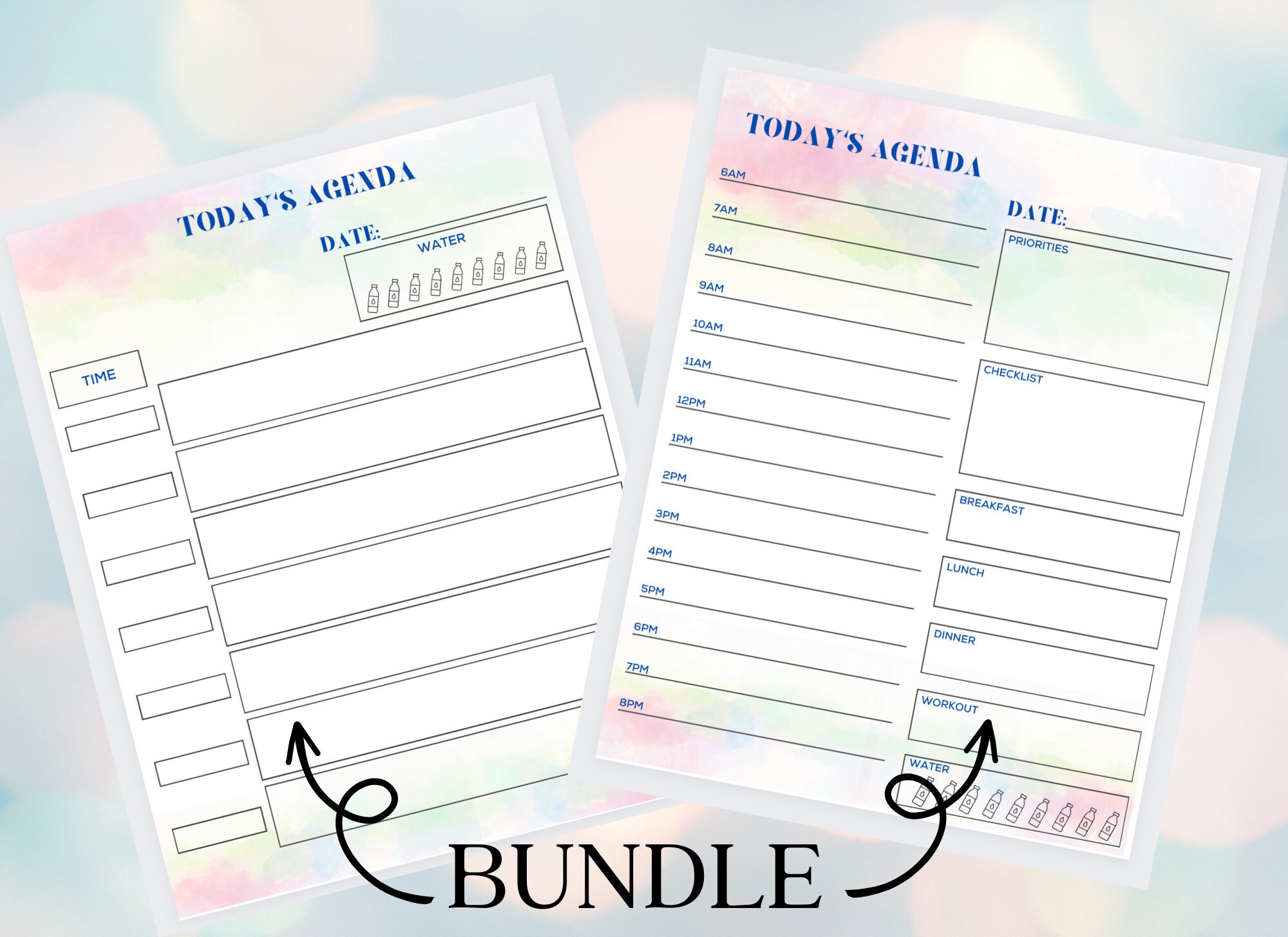 Daily Agenda / Daily Schedule /today's Agenda / Today's \schedule - Etsy