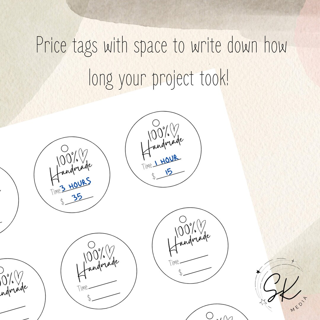 Printable Market Tags for Craft Show Small Businesses Price Tag to ...