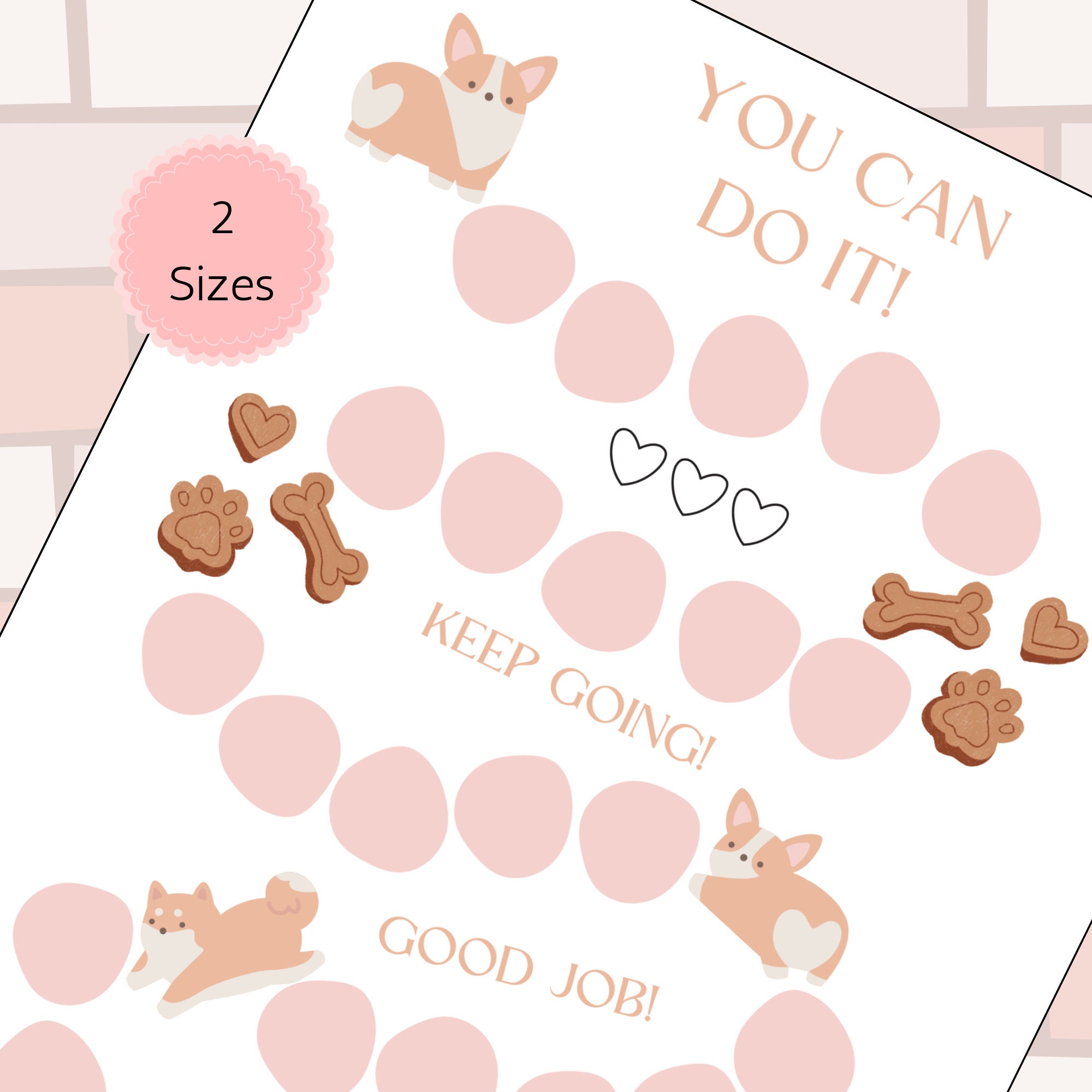 Dog Reward Chart, Potty Training Chart Download,corgi Dog Goal Chart ...