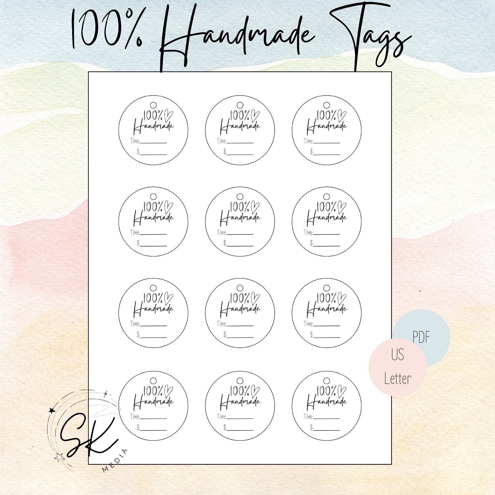 Printable Market Tags for Craft Show Small Businesses Price Tag to ...