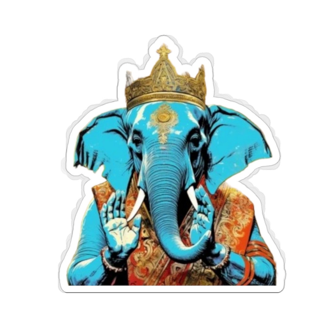 Lord Ganesh Vinyl Sticker, Elephant Head Stickers for Windows, Laptop ...