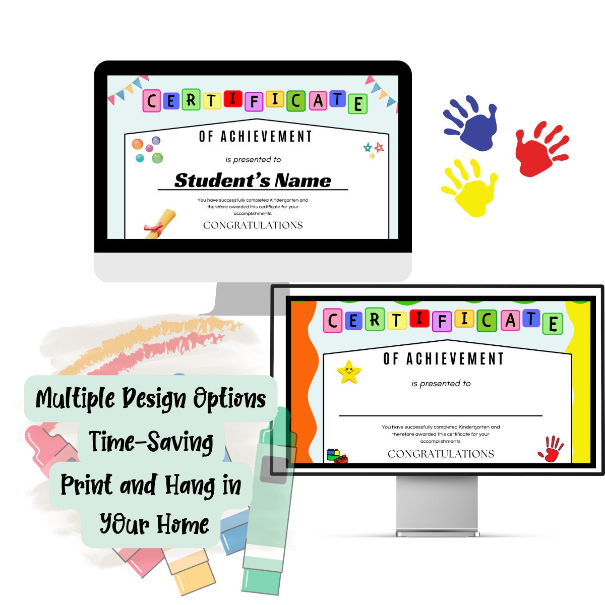 Fully Editable Kindergarten Graduation Certificate | Child Diploma ...