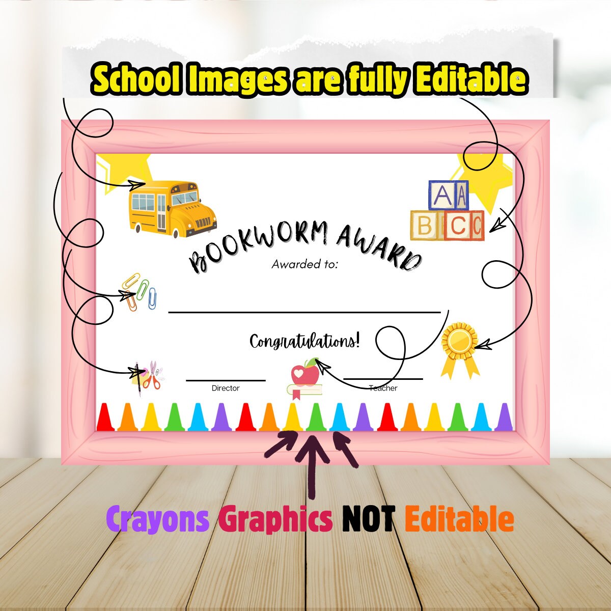 Award Certificates for Kids| Editable Award Achievements Preschool and ...