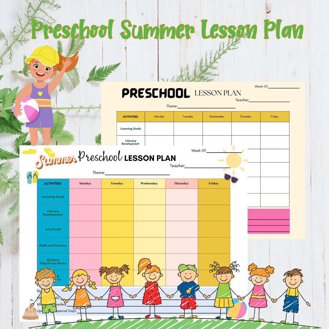 Preschool Summer Lesson Plan| Homeschool Preschool Curriculum | Summer ...