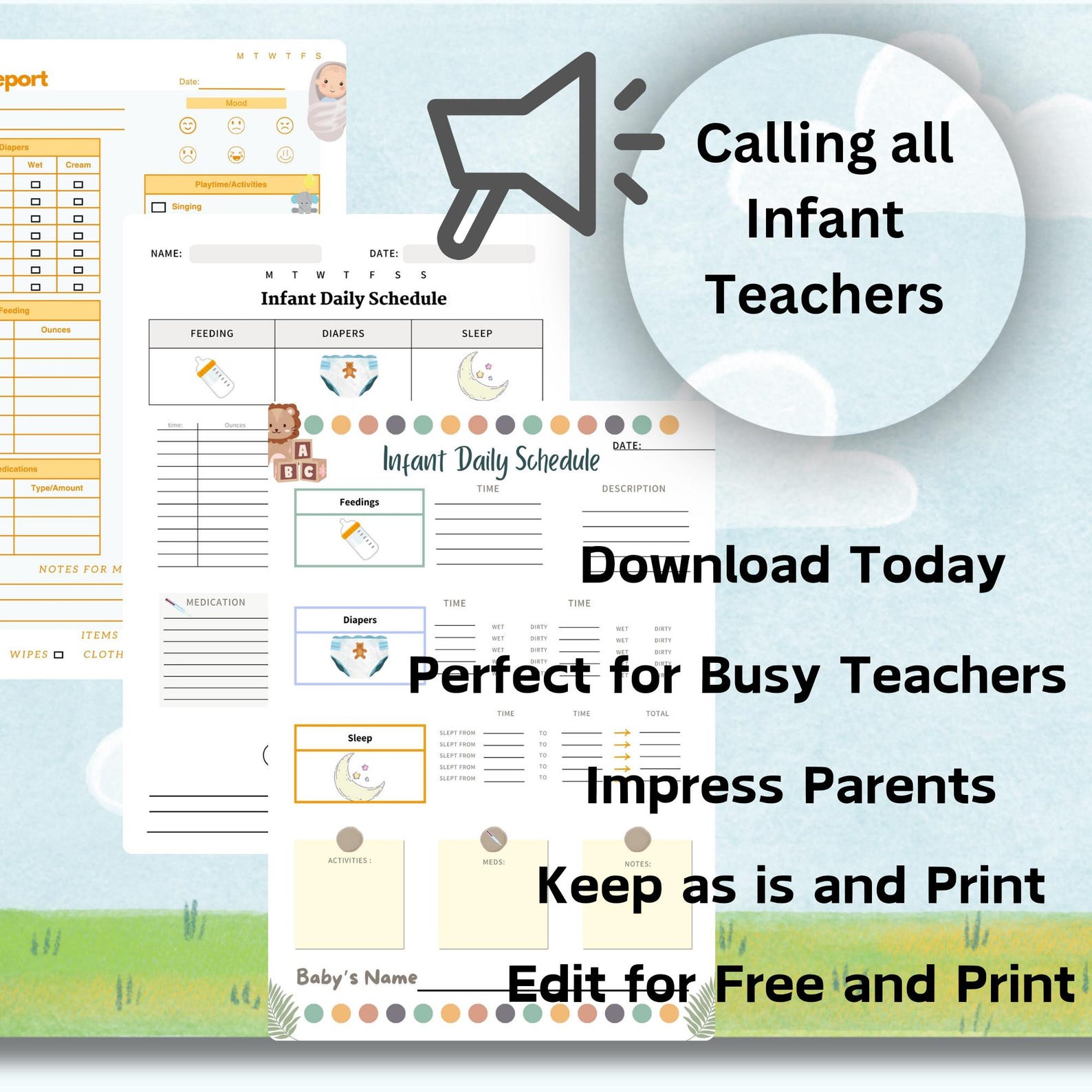 Infant Classroom Essential Forms Bundle Perfect for Infant Teachers at ...