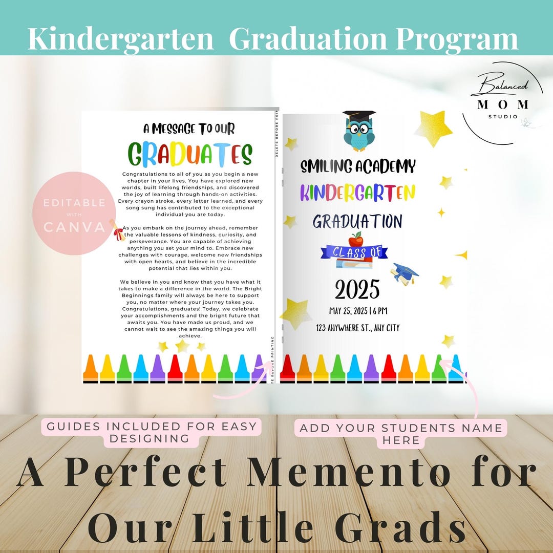 Kindergarten Graduation Printable | Class Graduation Ceremony ...