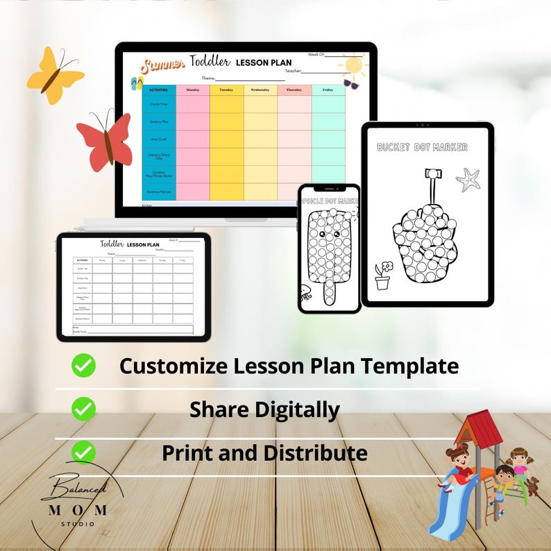 Summer Toddler Lesson Plan Template: Editable Homeschool Printable ...