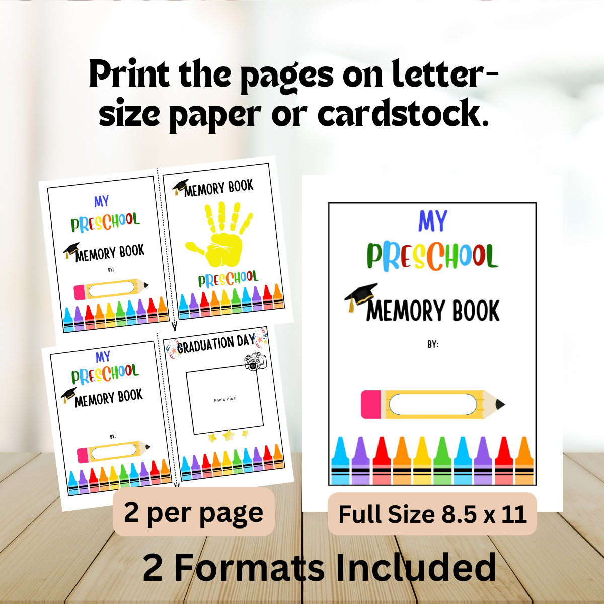 Memory Book for Preschool Printable Memory Book for Graduation Canva ...